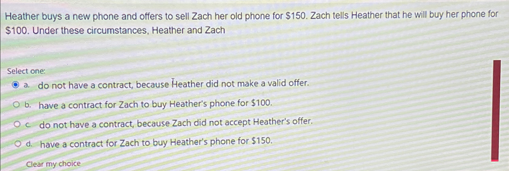 Solved Heather buys a new phone and offers to sell Zach her | Chegg.com