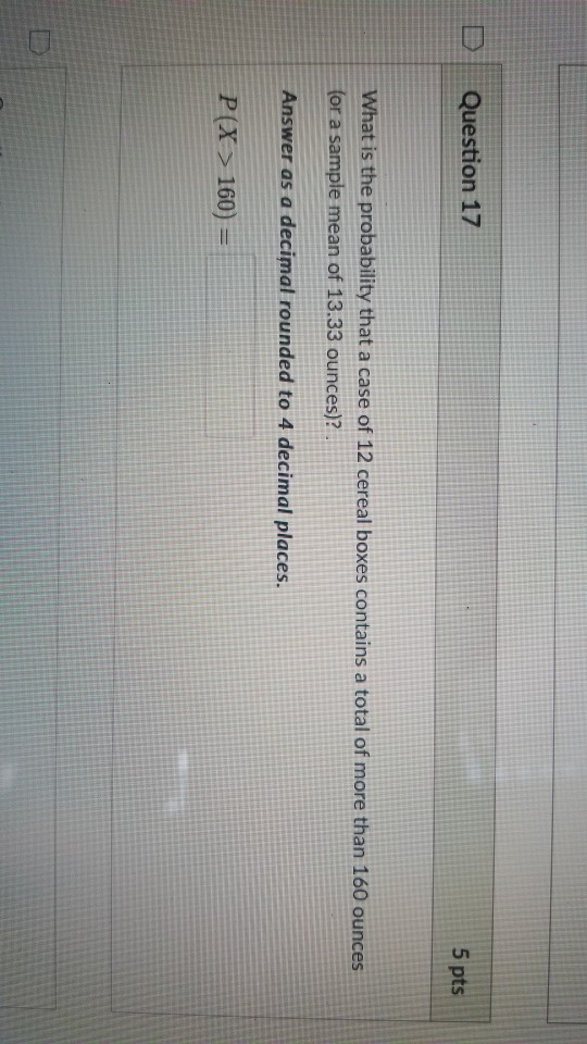 Solved Questions 15-17 refer to the following problem: A box | Chegg.com