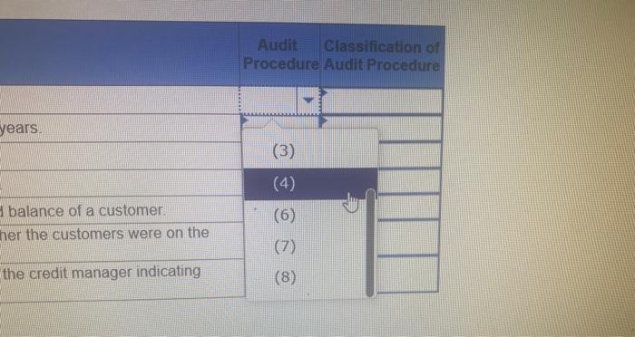 For each procedure describe in the table below | Chegg.com