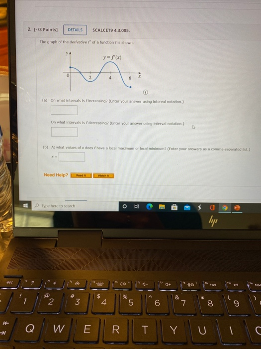 Solved 2. (-/3 Points) DETAILS SCALCET9 4.3.005. The graph | Chegg.com Solved 2. (-/3 Points) DETAILS SCALCET9 4.3.005. The graph | Chegg.com