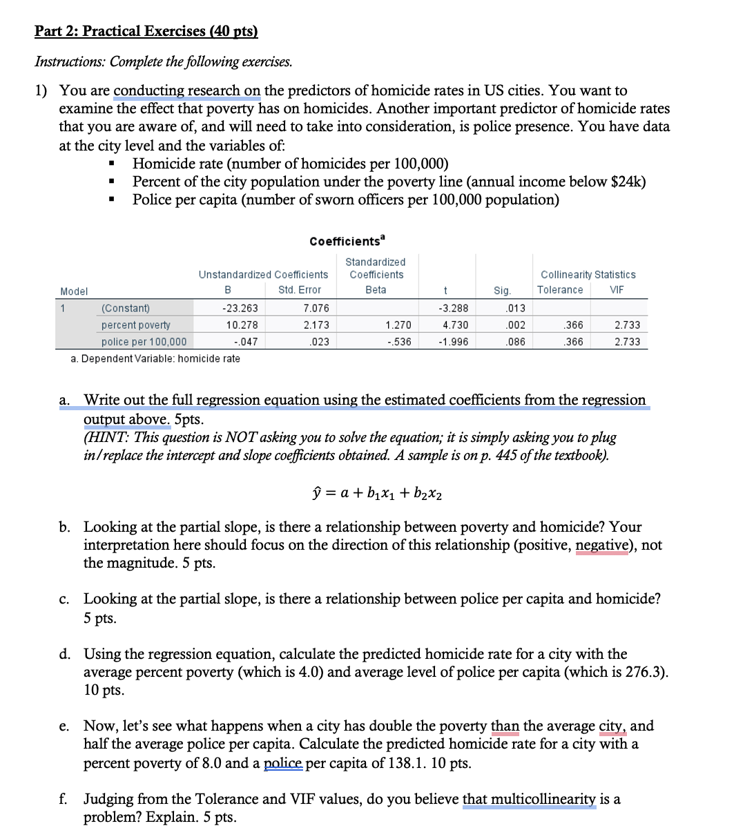 Solved Part 2: Practical Exercises (40 ﻿pts)Instructions: | Chegg.com