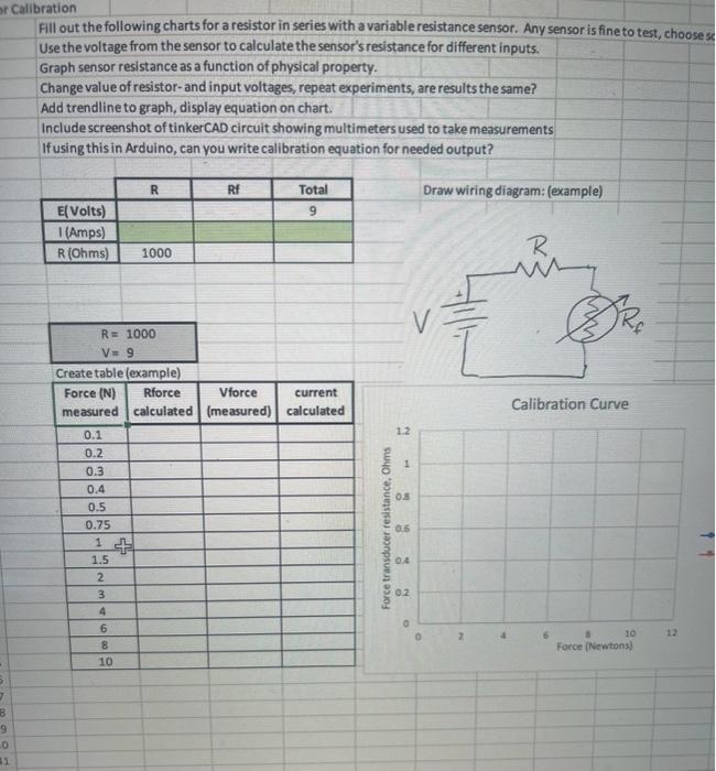 Solved Fill out the following charts for a resistor in | Chegg.com