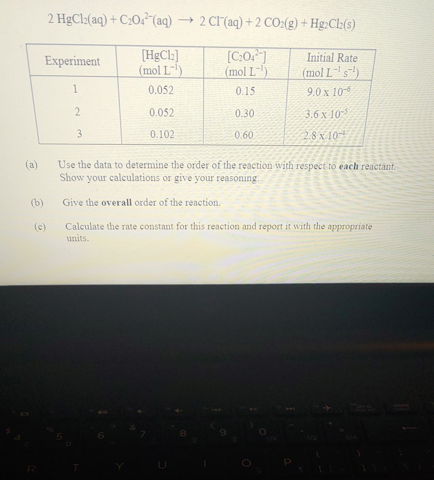 Solved 2 HgCl2(aq) + C2042-(aq) + 2Cl(aq) + 2 CO2(g) + | Chegg.com