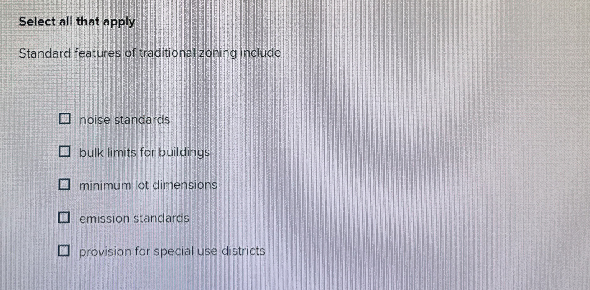 Solved Select all that applyStandard features of traditional | Chegg.com