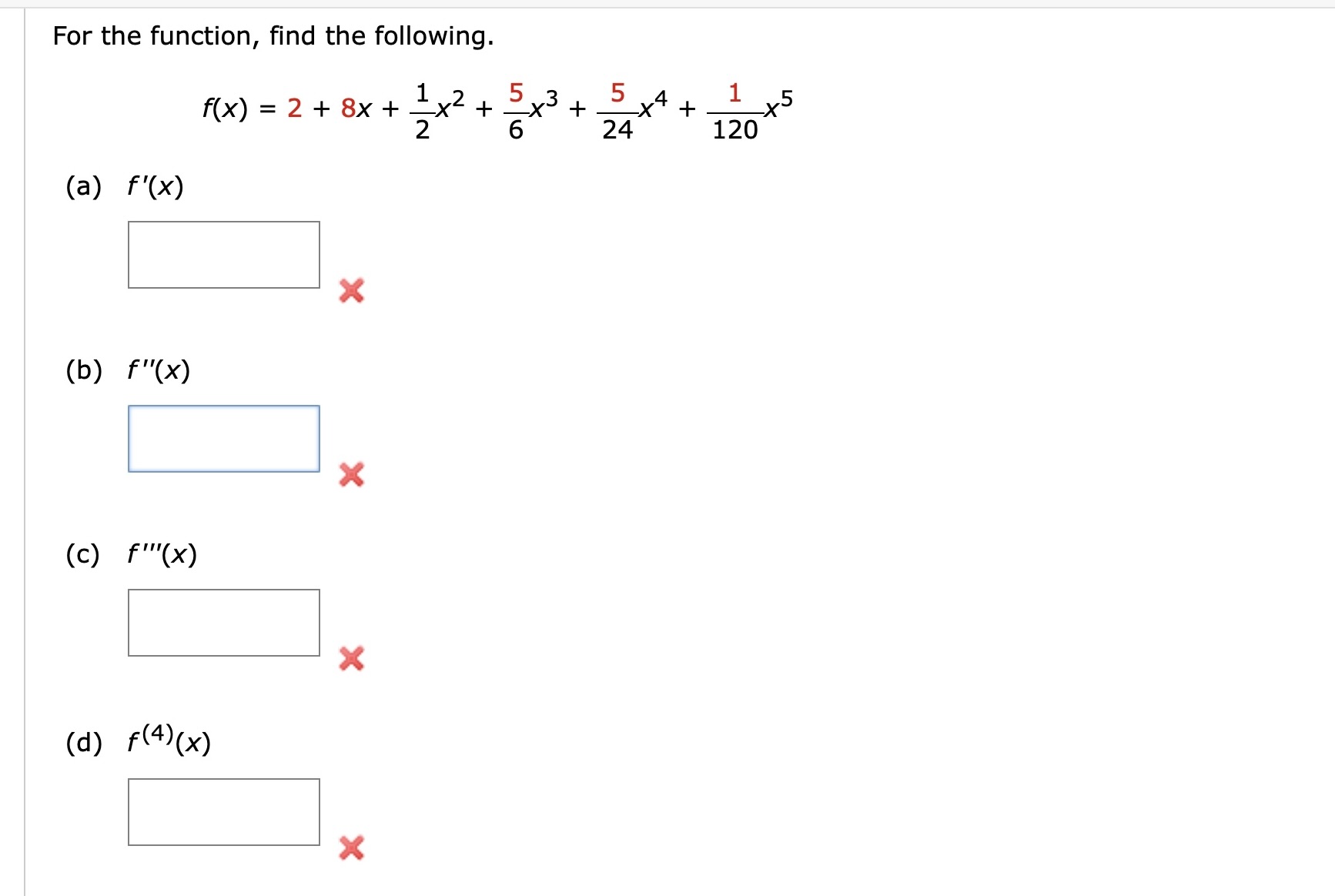 Solved For the function, find the | Chegg.com