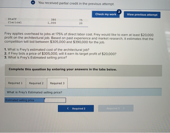Solved You received partial credit in the previous attempt. | Chegg.com