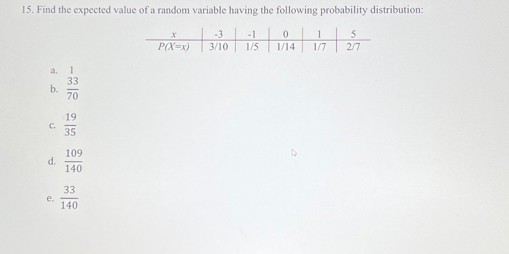 Find the expected value of a random variable having | Chegg.com