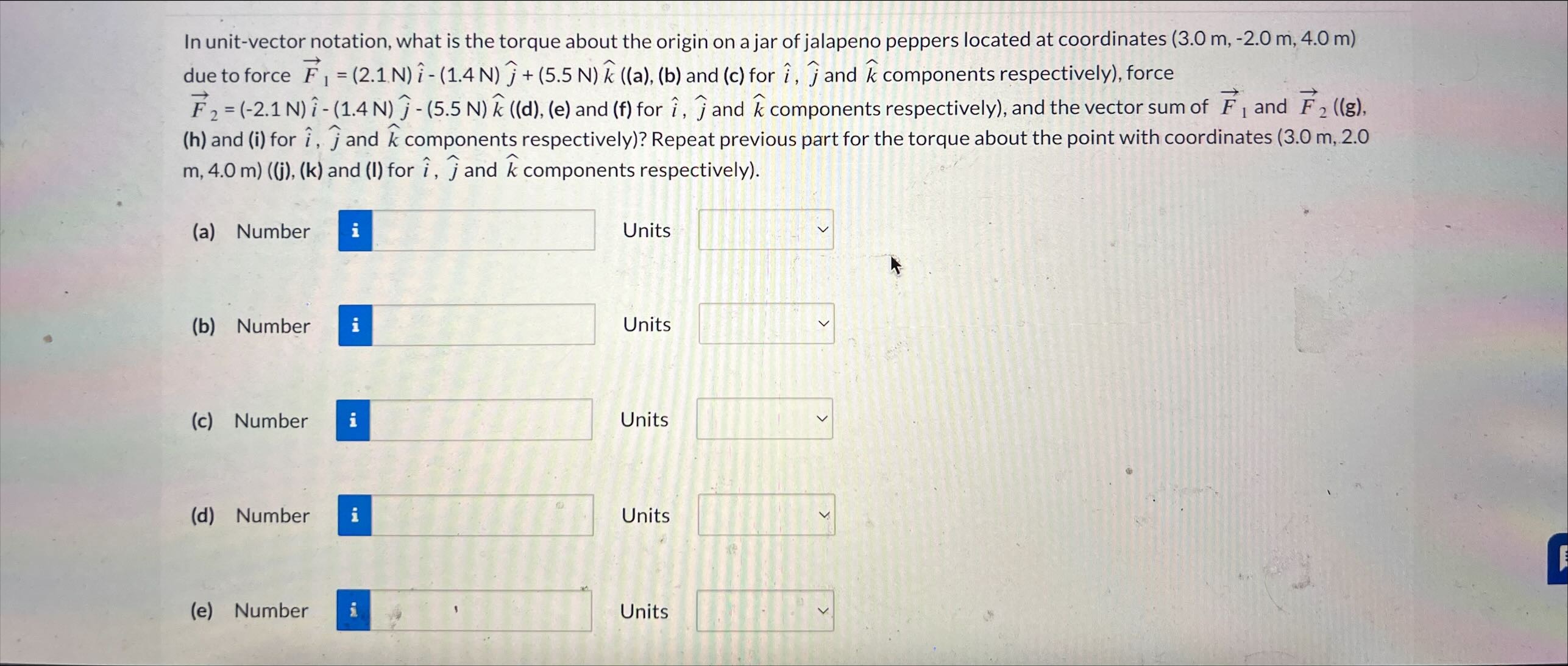 Solved In unit-vector notation, what is the torque about the | Chegg.com