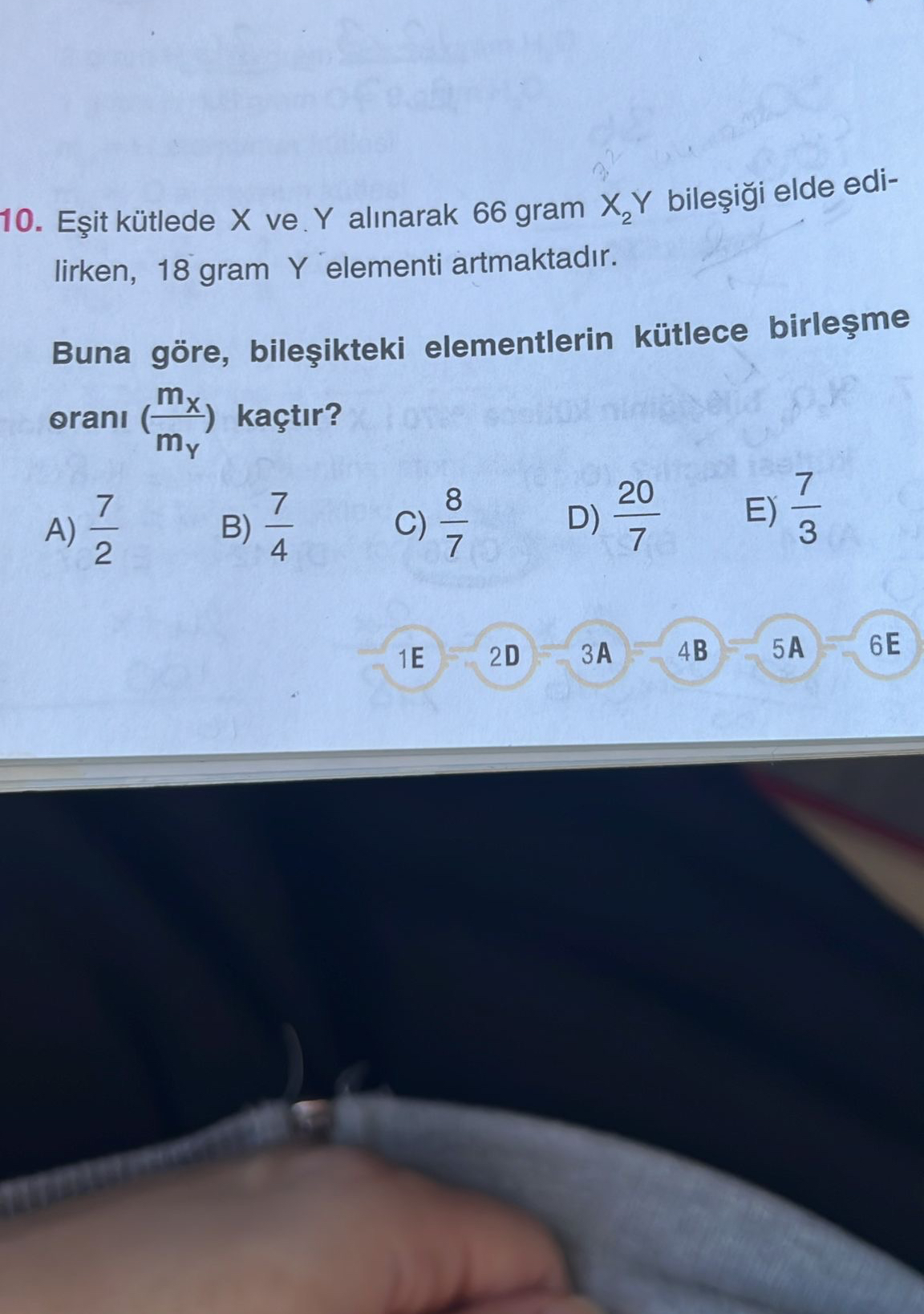 Solved Eşit kütlede x ﻿ve Y ﻿alınarak 66 ﻿gram x2Y ﻿bileşiği | Chegg.com