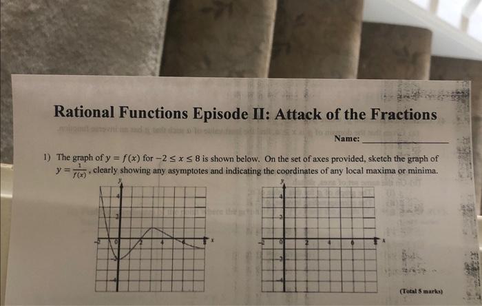 Solved Rational Functions Episode II: Attack of the | Chegg.com