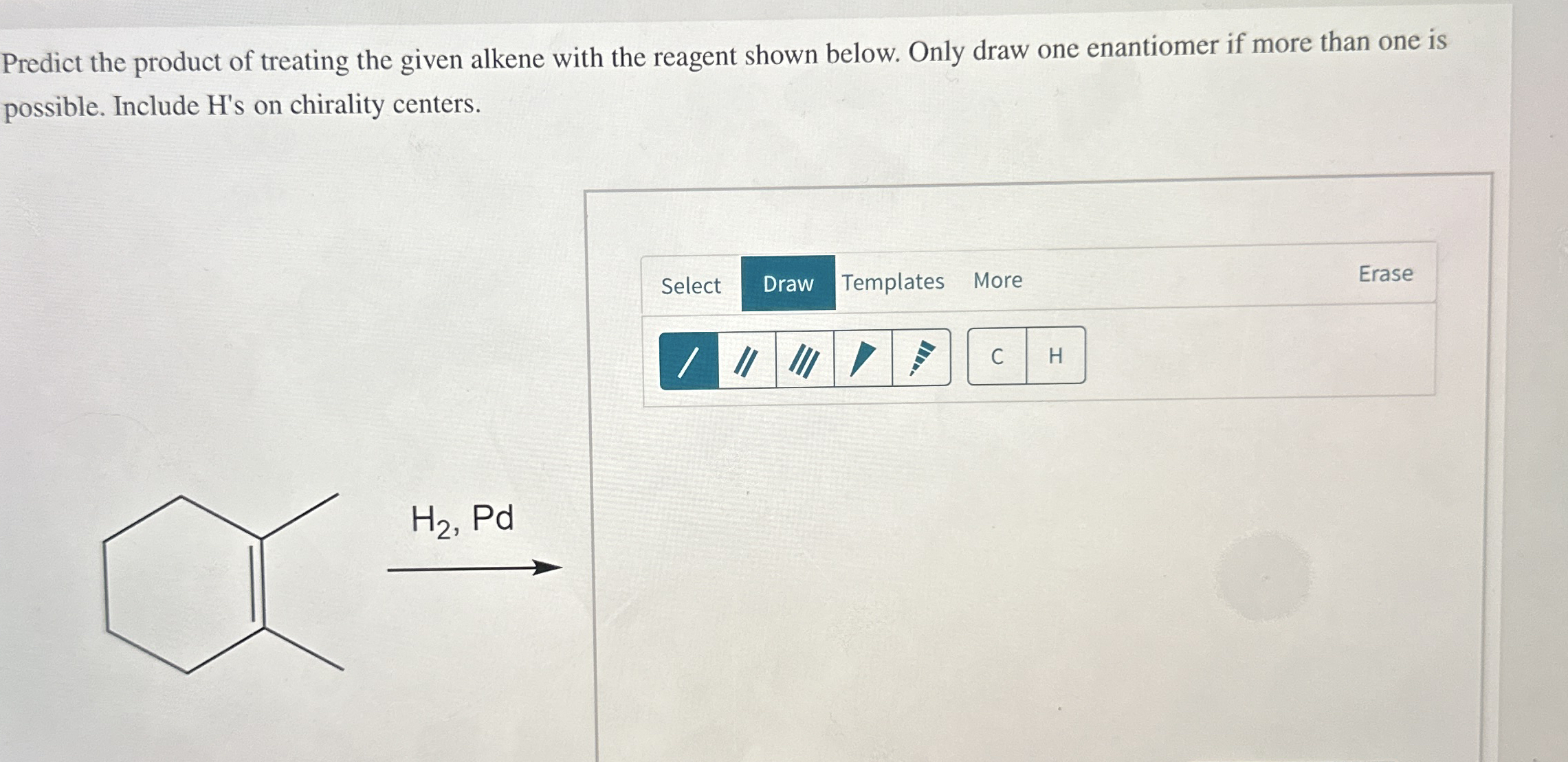 Solved Predict the product of treating the given alkene with | Chegg.com