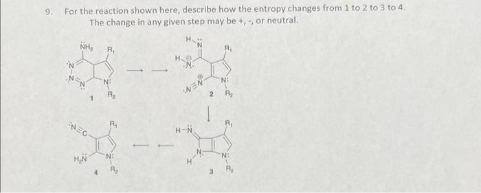 Solved 9. For the reaction shown here, describe how the | Chegg.com