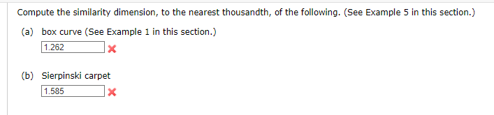 Compute the similarity dimension, to the nearest | Chegg.com