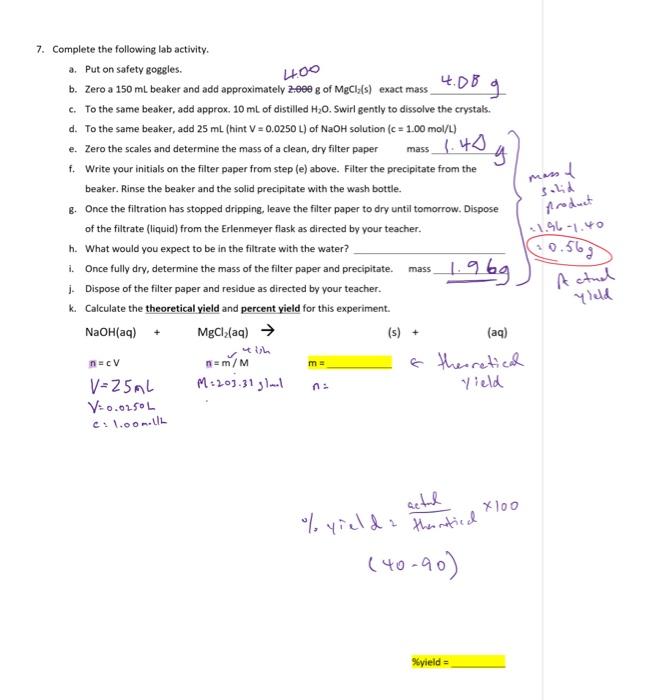 Solved SCH4C Culminating Task (January 2022) Student Name: | Chegg.com