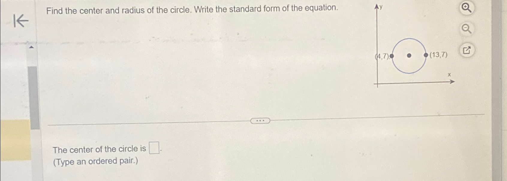 Solved Find the center and radius of the circle. Write the | Chegg.com