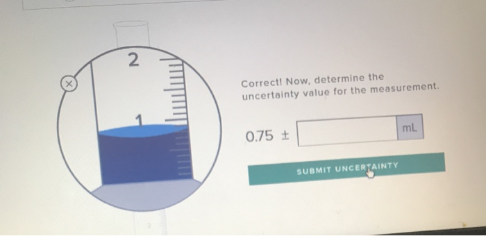 Solved 2 Correct! Now, determine the uncertainty value for | Chegg.com