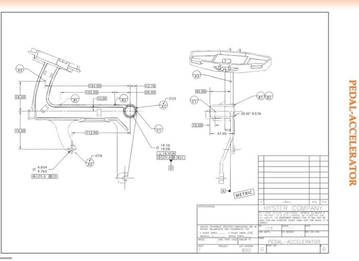 Solved Refer to the print of the PEDAL-ACCELERATOR found on | Chegg.com