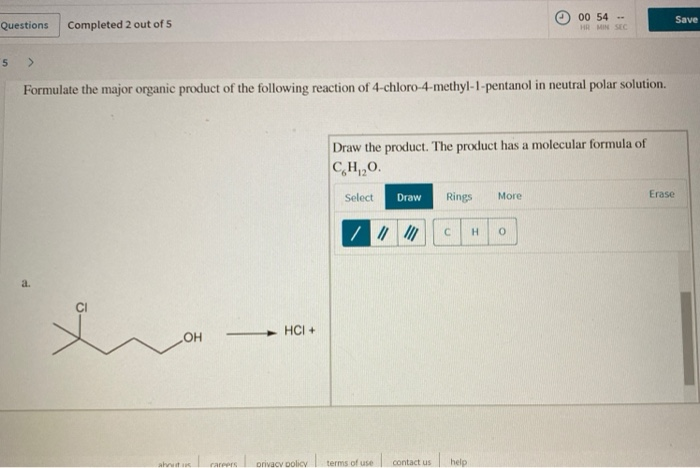 Solved Save Questions 00 54 - HR MINSEC Completed 2 out of 5 | Chegg.com