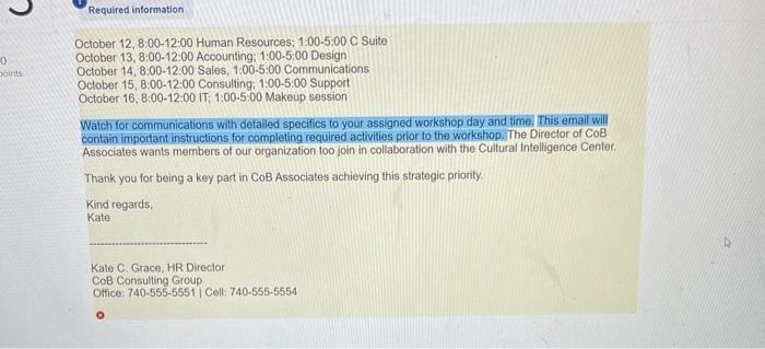 Solved Instructions: Within the body of the e-mail below, | Chegg.com