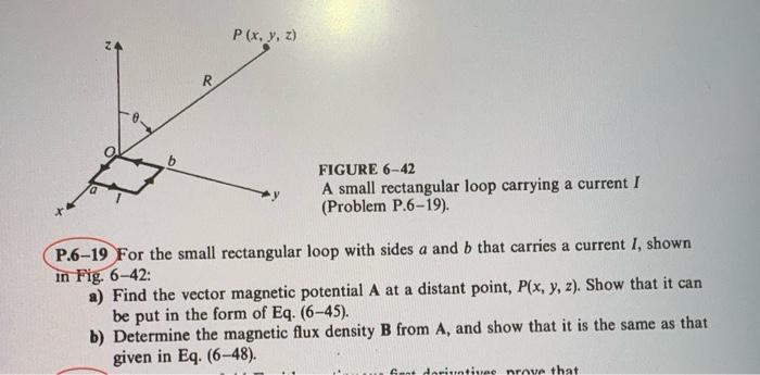 Solved FIGURE 6-42 A small rectangular loop carrying a | Chegg.com