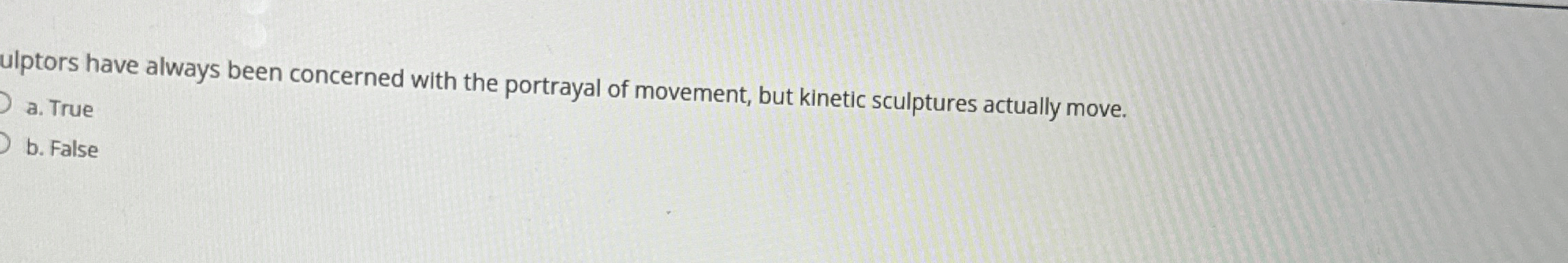 Solved ulptors have always been concerned with the portrayal | Chegg.com