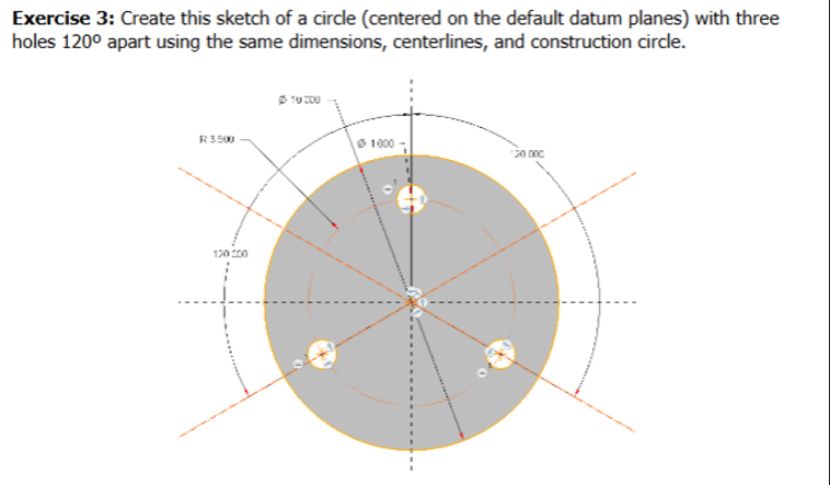 Solved Exercise 3: Create this sketch of a circle (centered | Chegg.com