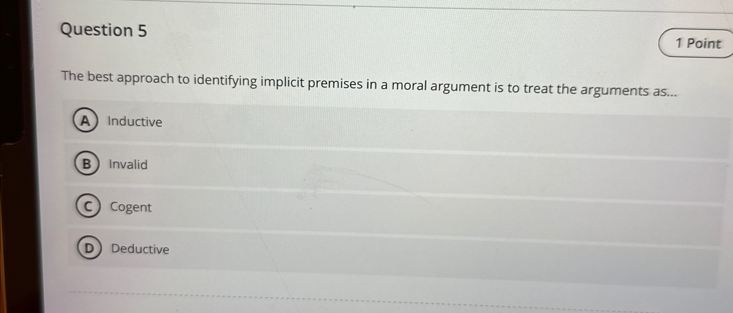 Solved Question 5The best approach to identifying implicit | Chegg.com
