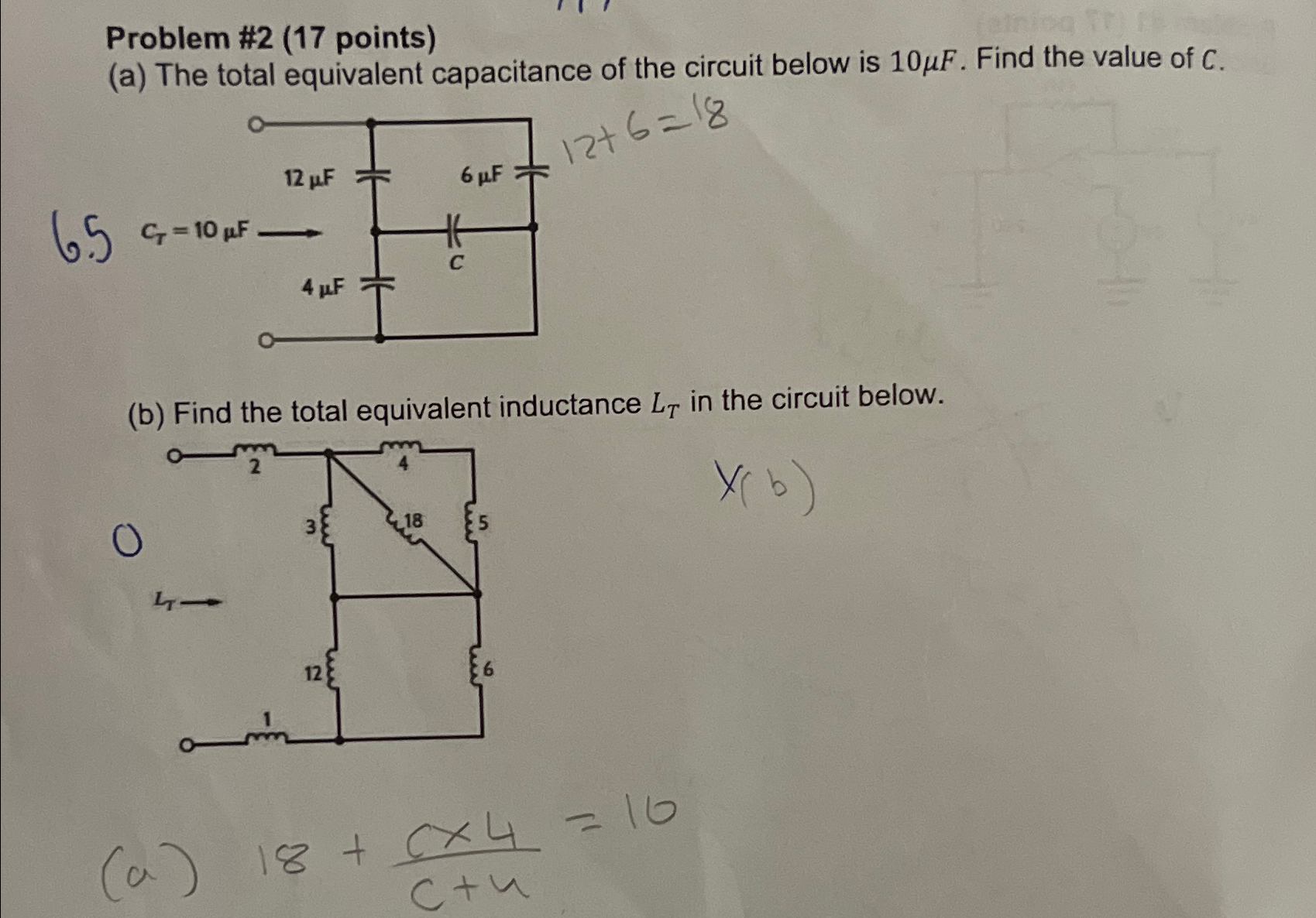 Solved Problem #2 (17 ﻿points)(a) ﻿The total equivalent | Chegg.com