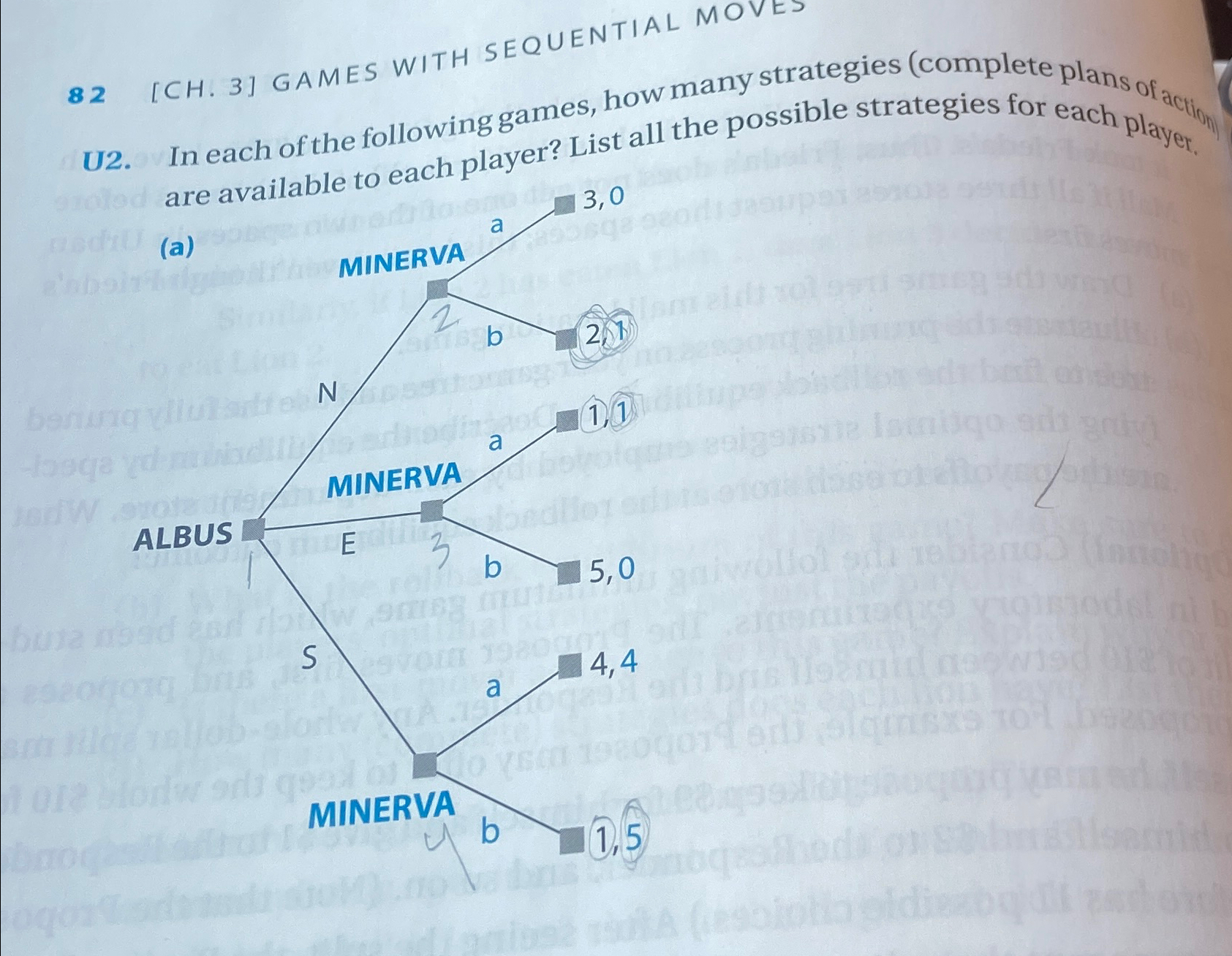 Solved 82[CH.3] ﻿GAMES WITH SEQUENTIAL MOVESU2. ﻿In each of | Chegg.com