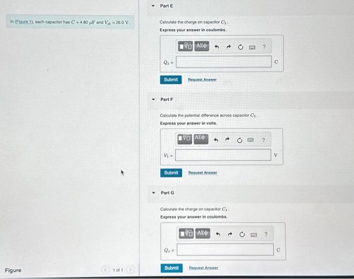 Solved In Figure 1 Each Capacitor Has C 4 80μf And