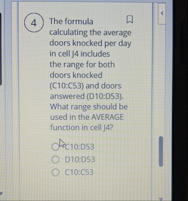 Solved 4 ﻿The formula \geoquad calculating the average | Chegg.com