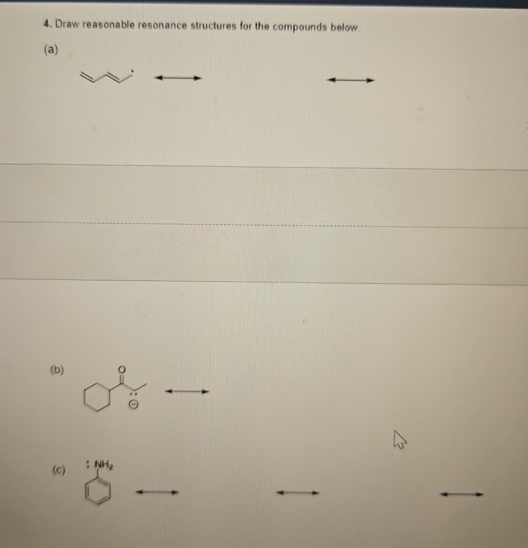 Solved Draw reasonable resonance structures for the | Chegg.com