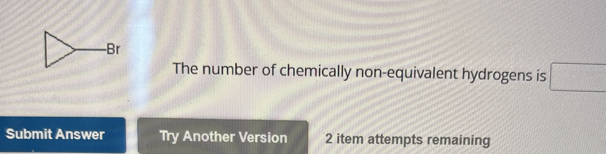Solved The number of chemically non-equivalent hydrogens | Chegg.com