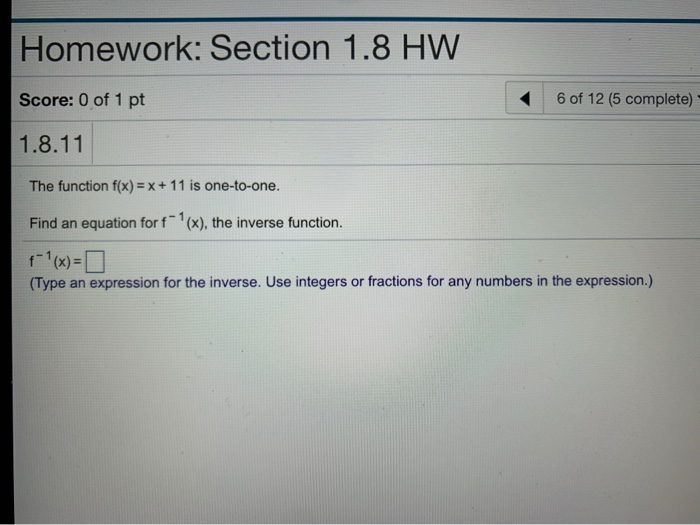 Solved Homework Section 1 8 Hw Score 0 Of 1 Pt 6 Of 12 5