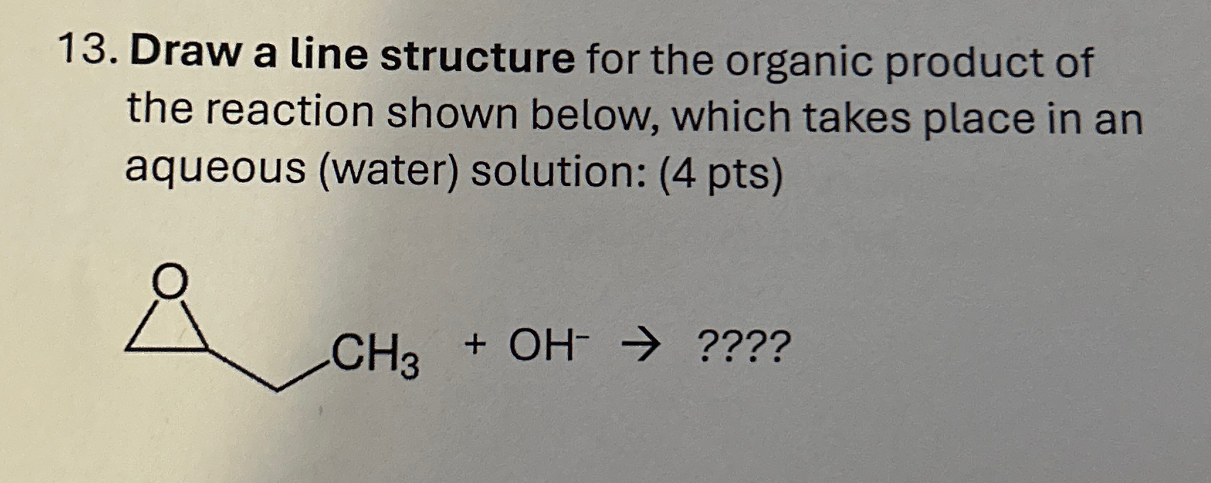 Solved Draw a line structure for the organic product of the | Chegg.com