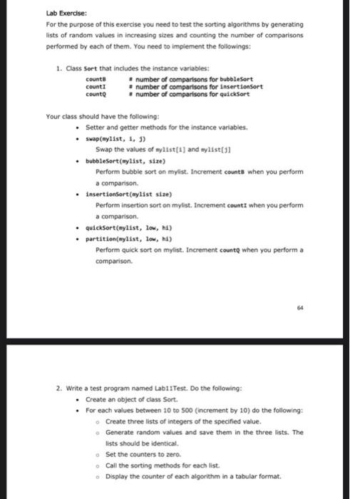 Solved Lab Exercise: For the purpose of this exercise you | Chegg.com