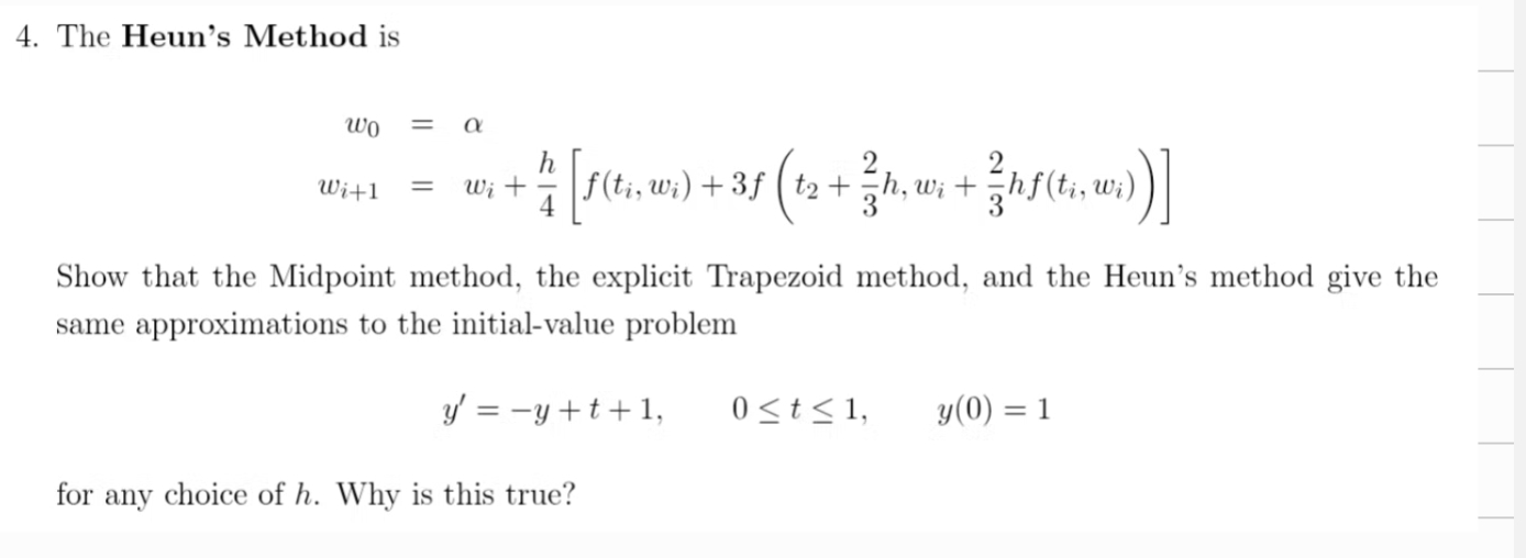 Solved The Heun's Method | Chegg.com