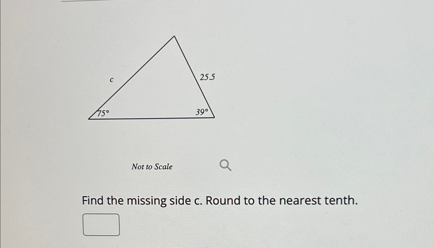 Solved Not to ScaleFind the missing side c. ﻿Round to the | Chegg.com