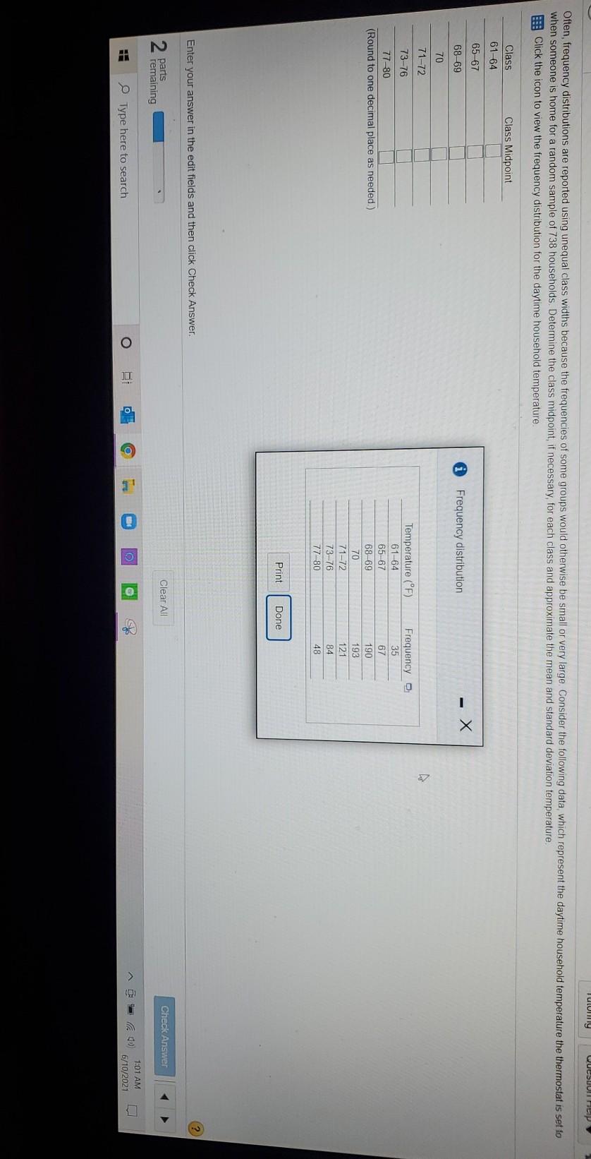 Solved TUY WeSUl HEP Often, frequency distributions are | Chegg.com