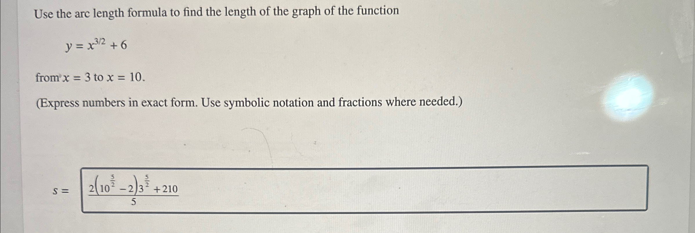 Solved Use the arc length formula to find the length of the | Chegg.com