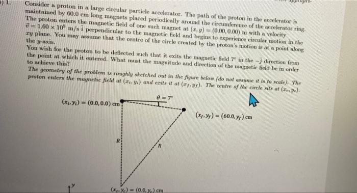 Solved Consider proton in a large circular particle | Chegg.com