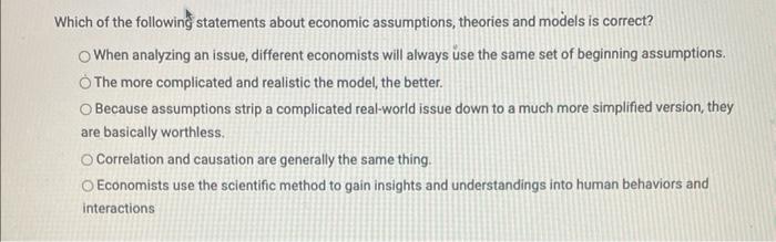 Solved Which of the following statements about economic | Chegg.com