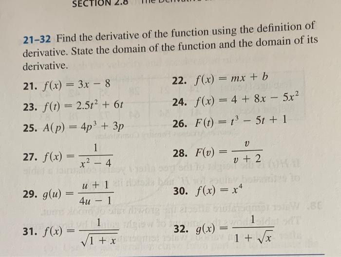 Solved Sect 21 32 Find The Derivative Of The Function Using Chegg