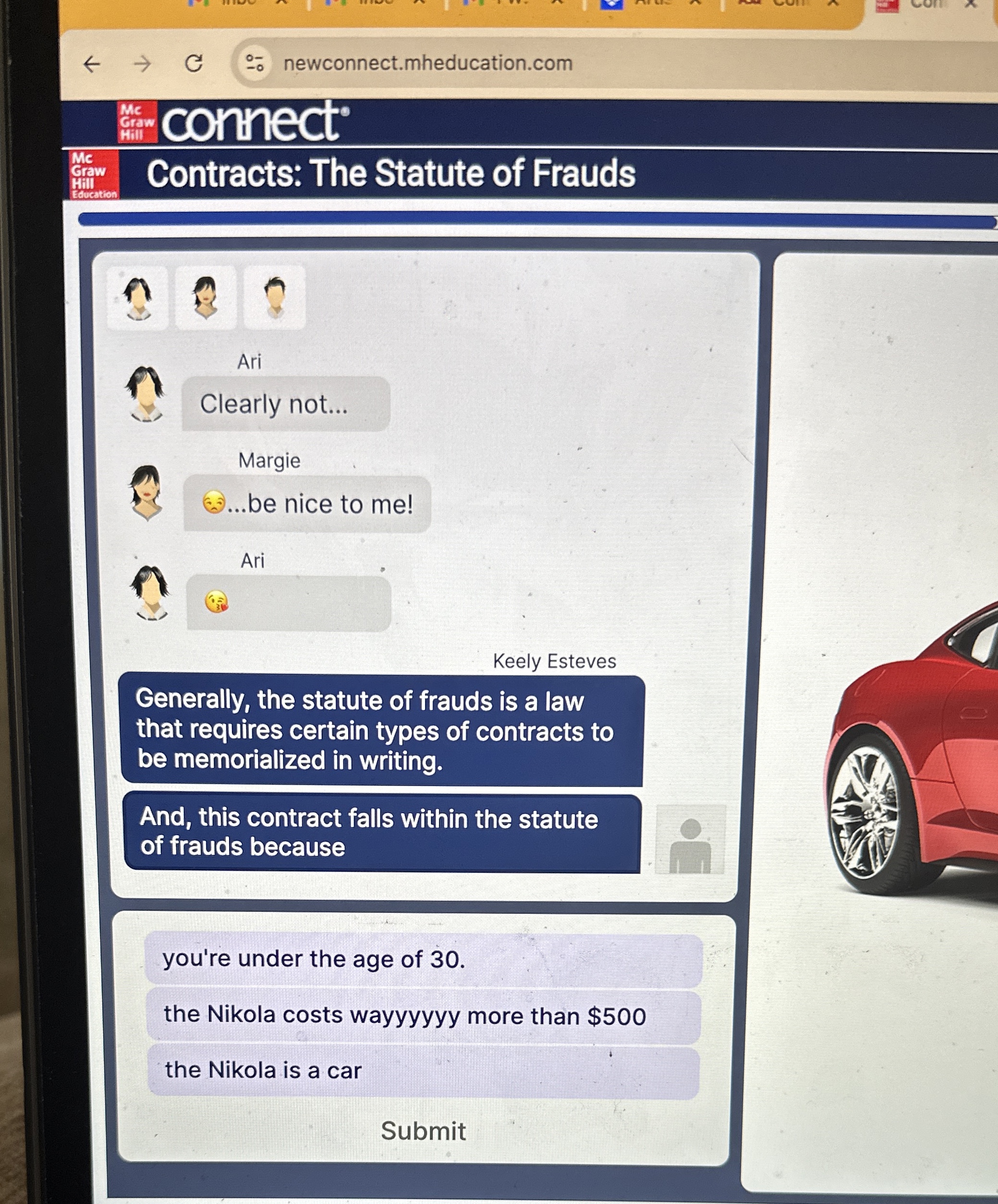 Solved (3)...be nice to me!Generally, the statute of frauds | Chegg.com