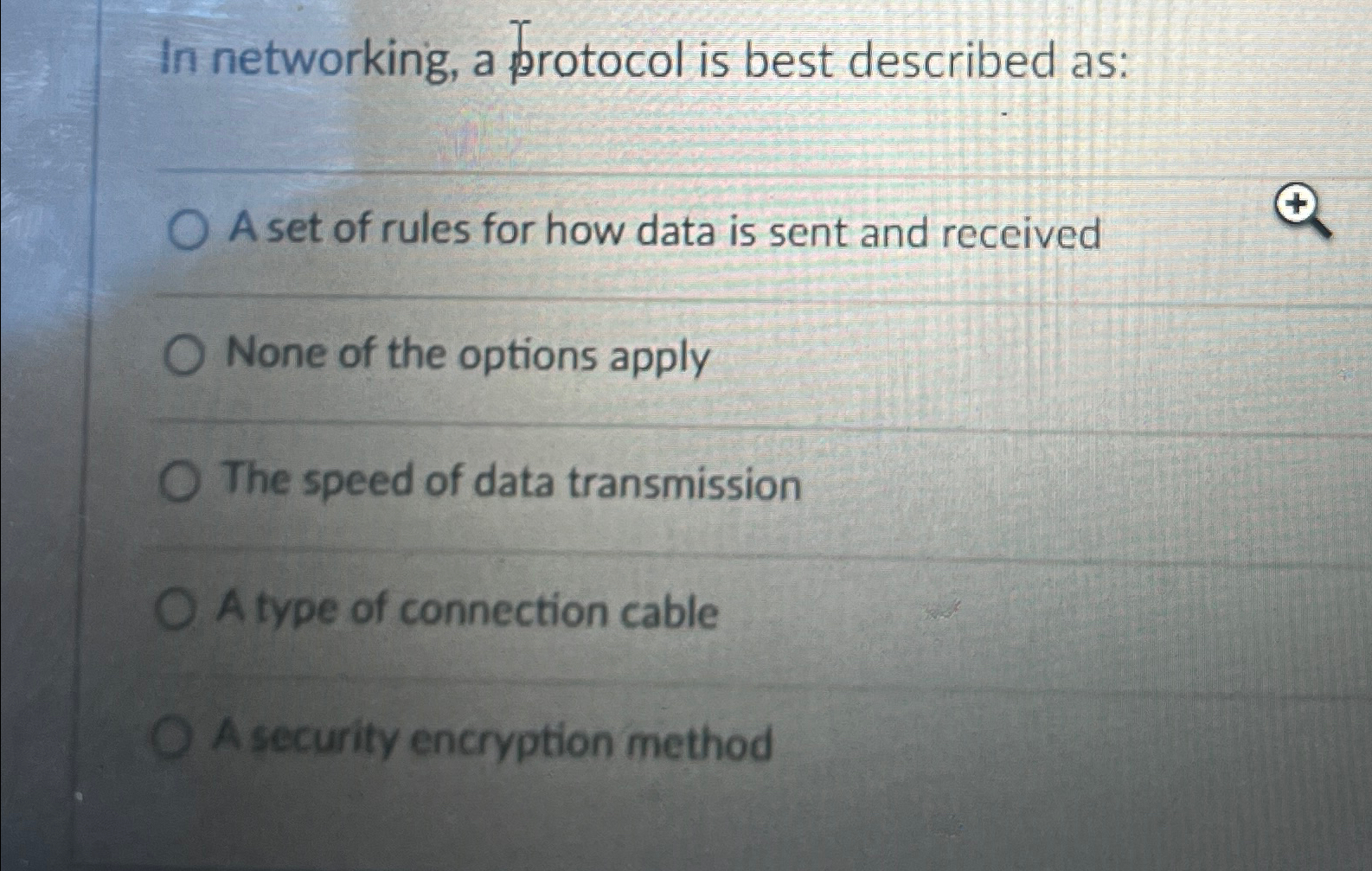 Solved In networking, a protocol is best described as:A set | Chegg.com