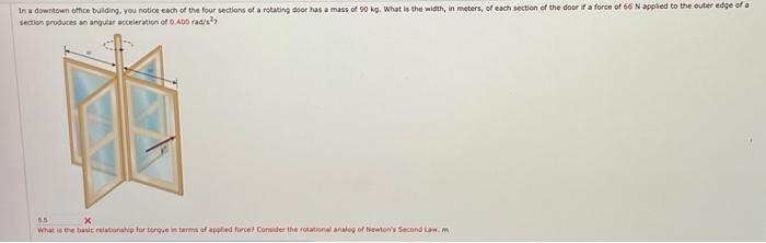 Solved iedios prodsces an anguar acceleration of 0.400rads2, | Chegg.com