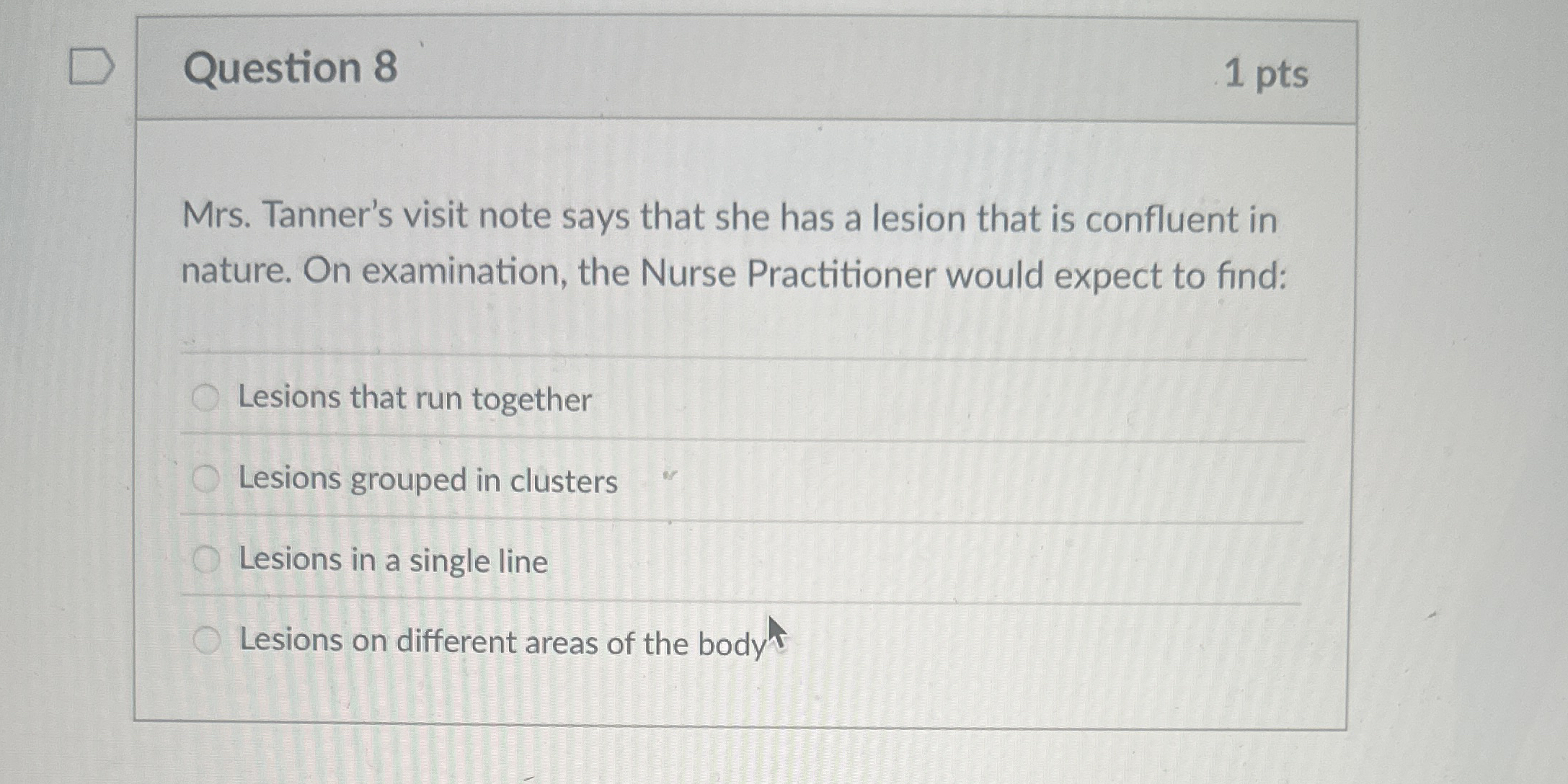 Solved Question 81 ﻿ptsMrs. ﻿Tanner's visit note says that | Chegg.com