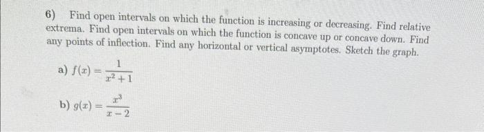 Solved 6 Find Open Intervals On Which The Function Is