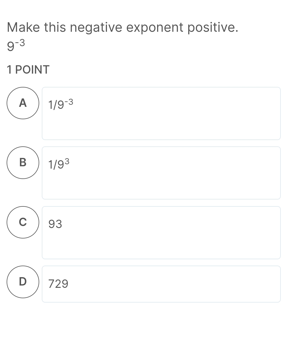 Solved Make this negative exponent positive.9-31 ﻿POINT | Chegg.com