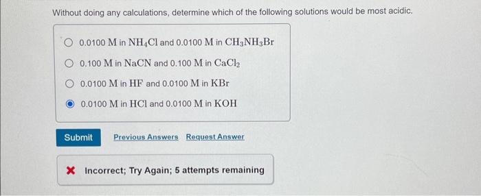 Solved Without doing any calculations, determine which of | Chegg.com